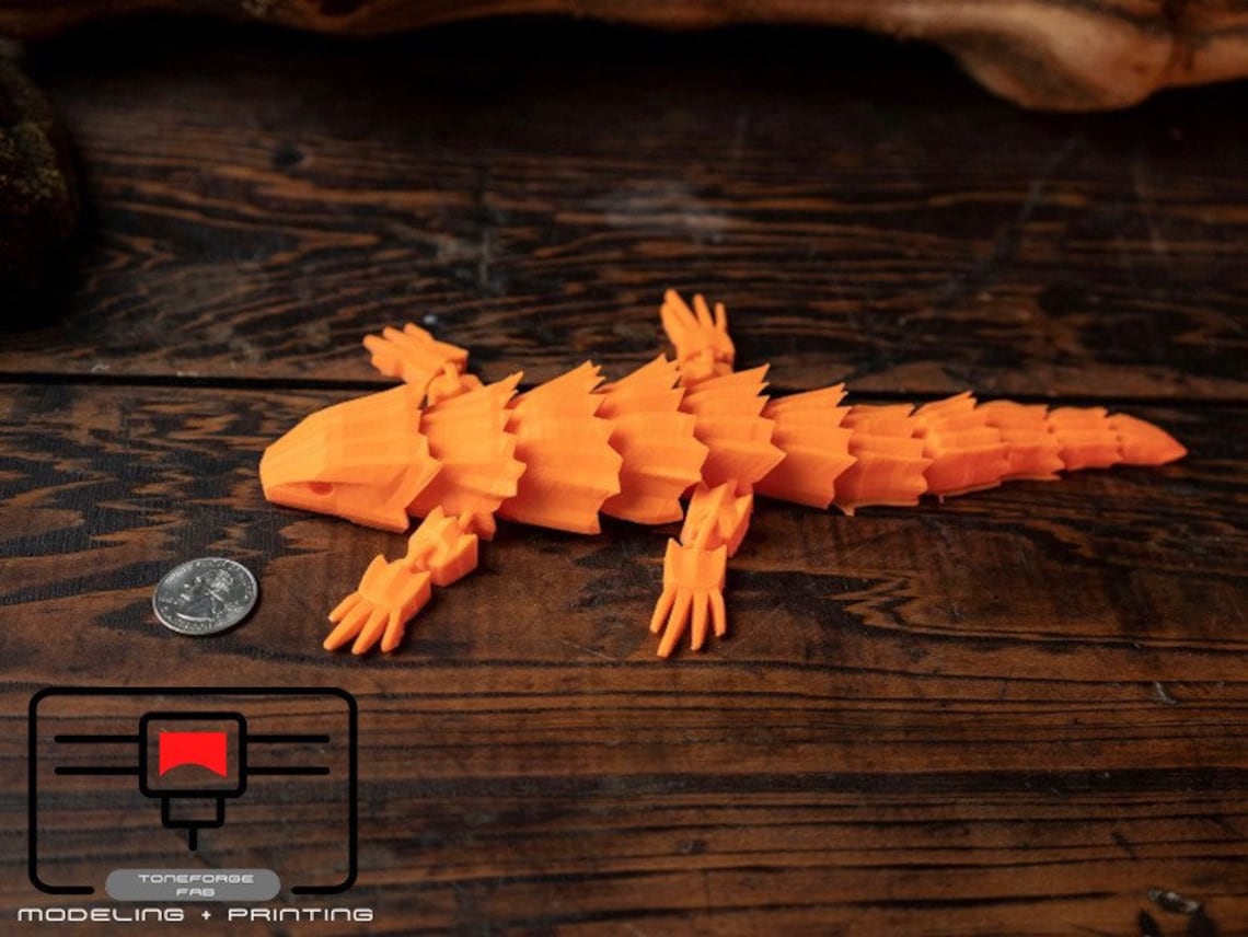 Articulated 3D Printed Armadillo Lizard - Etsy