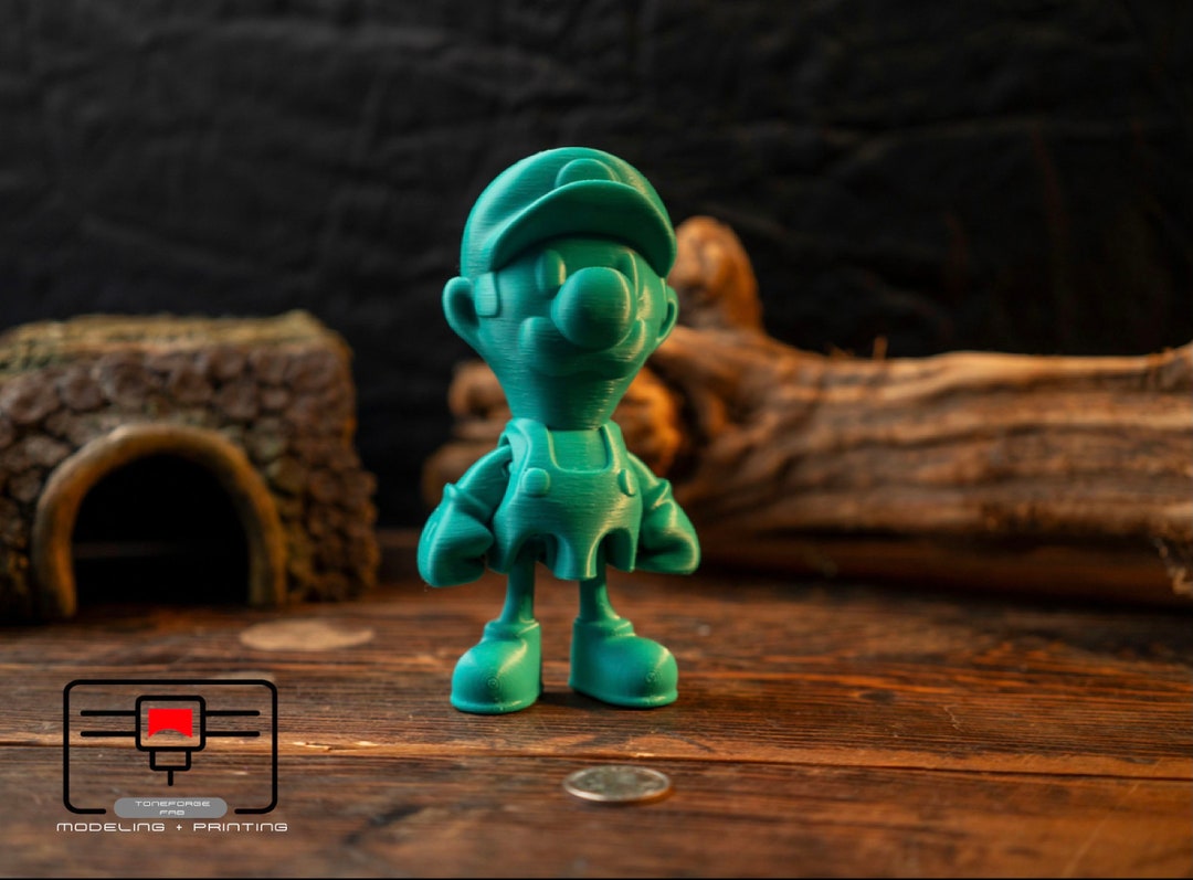 Articulated 3D Printed Luigi, Flexi Game Character, Fidget Toy - Etsy