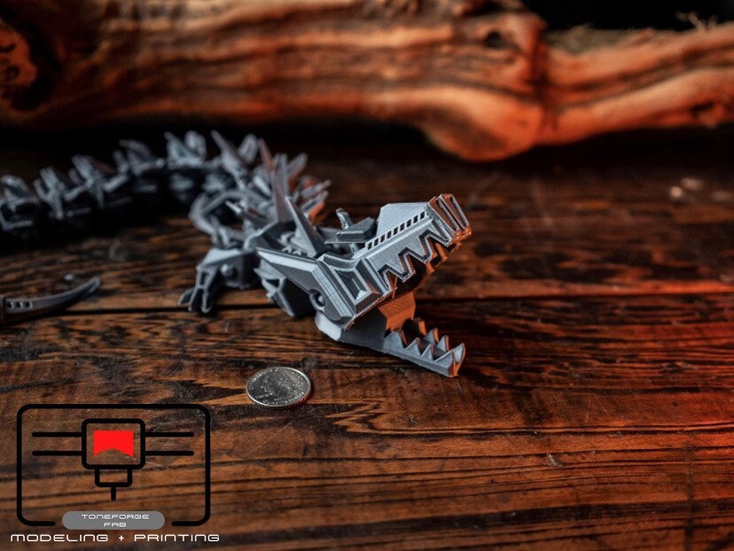 Articulated 3D Printed 22 Robot Dragon - Etsy