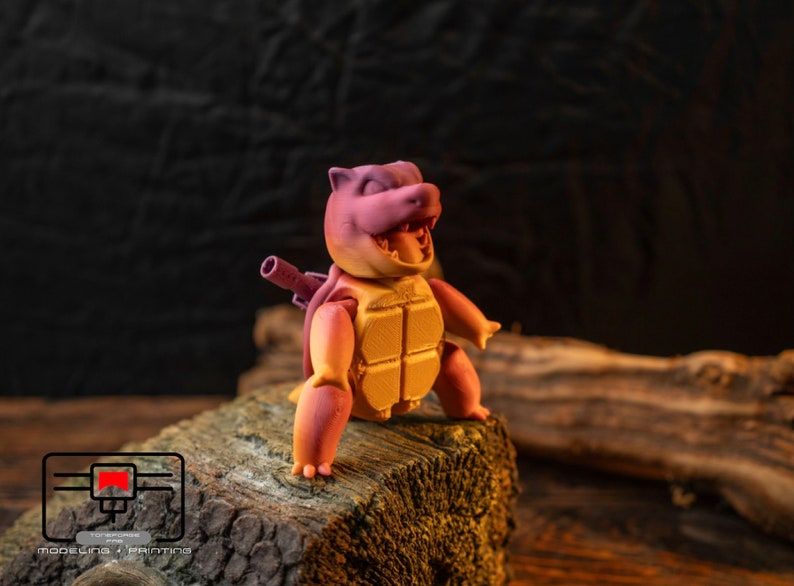 Articulated 3D Printed Blastoise Fidget Toy - Etsy