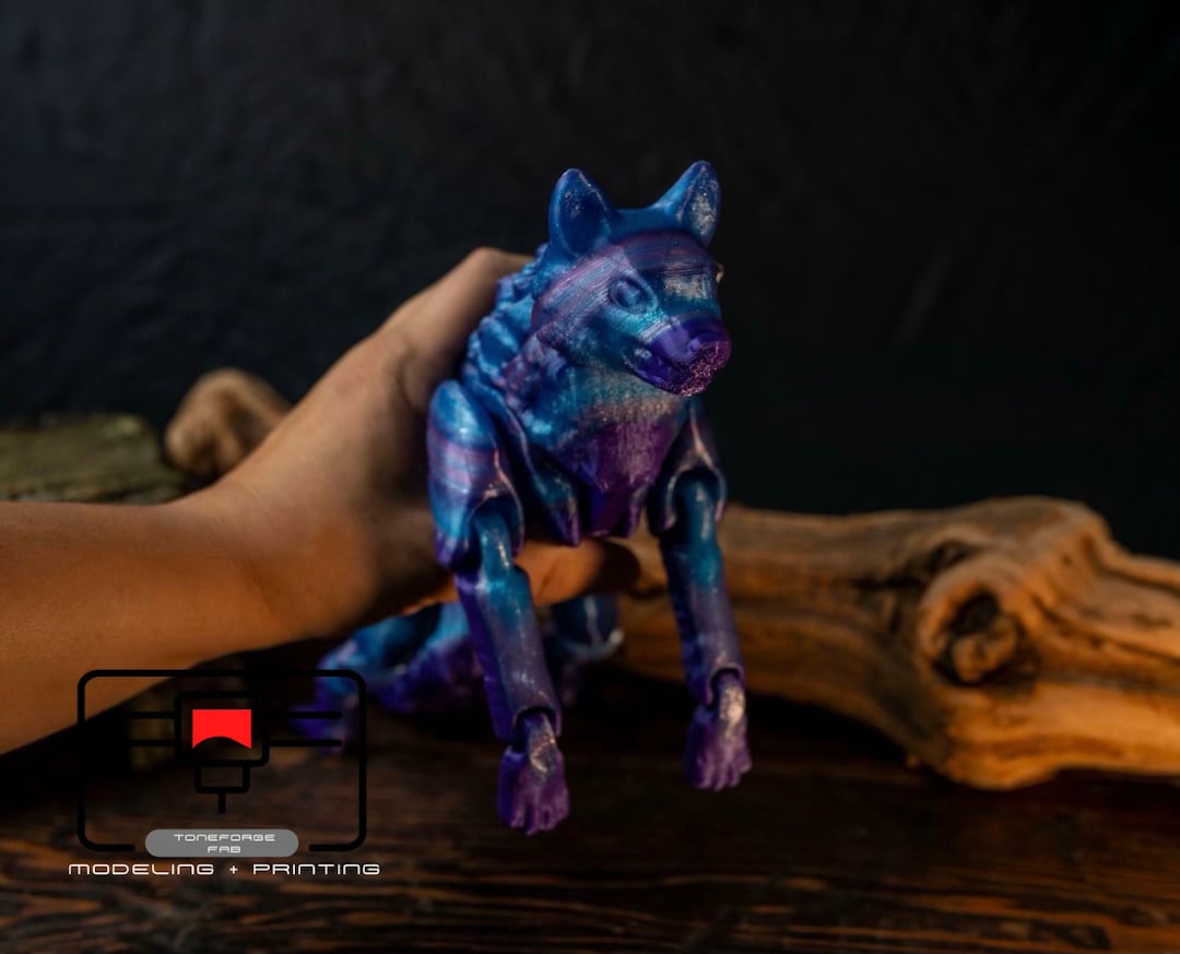 Articulated 3D Printed Giant Wolf Fidget Toy - Etsy