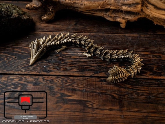 Articulated 3D Printed 20 Spade Dragon - Etsy
