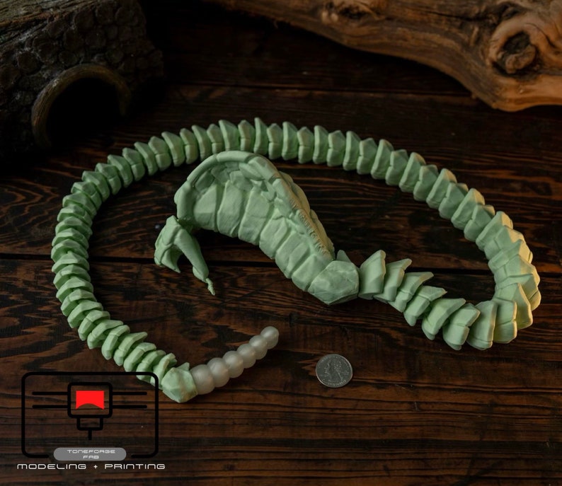 Articulated 3D Printed King Cobra Toy - Etsy