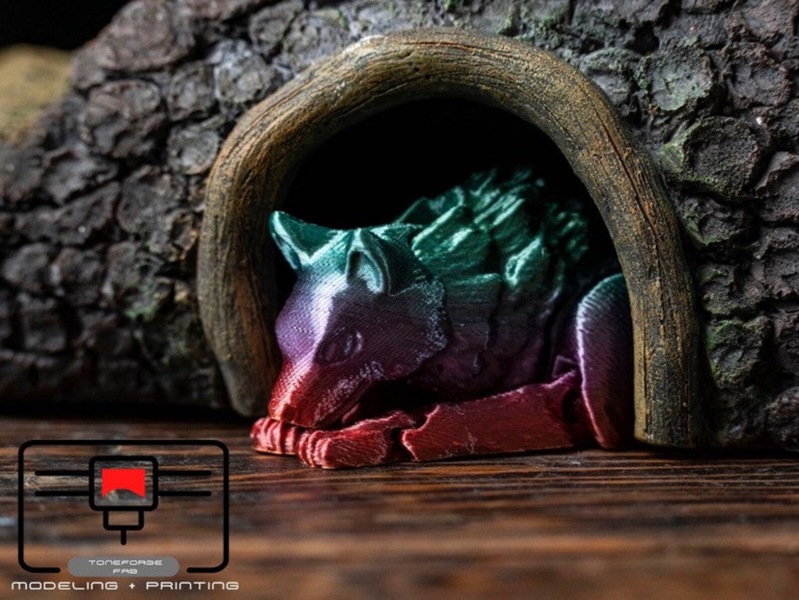 Articulated 3D Printed Wolf Flexi Animal Fidget Toy - Etsy