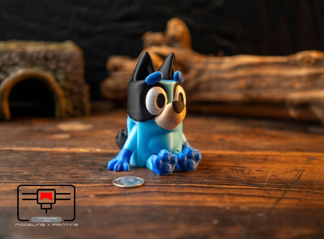 Articulated 3D Printed Blue Dog, Flexi Dog, Fidget Toy - Etsy