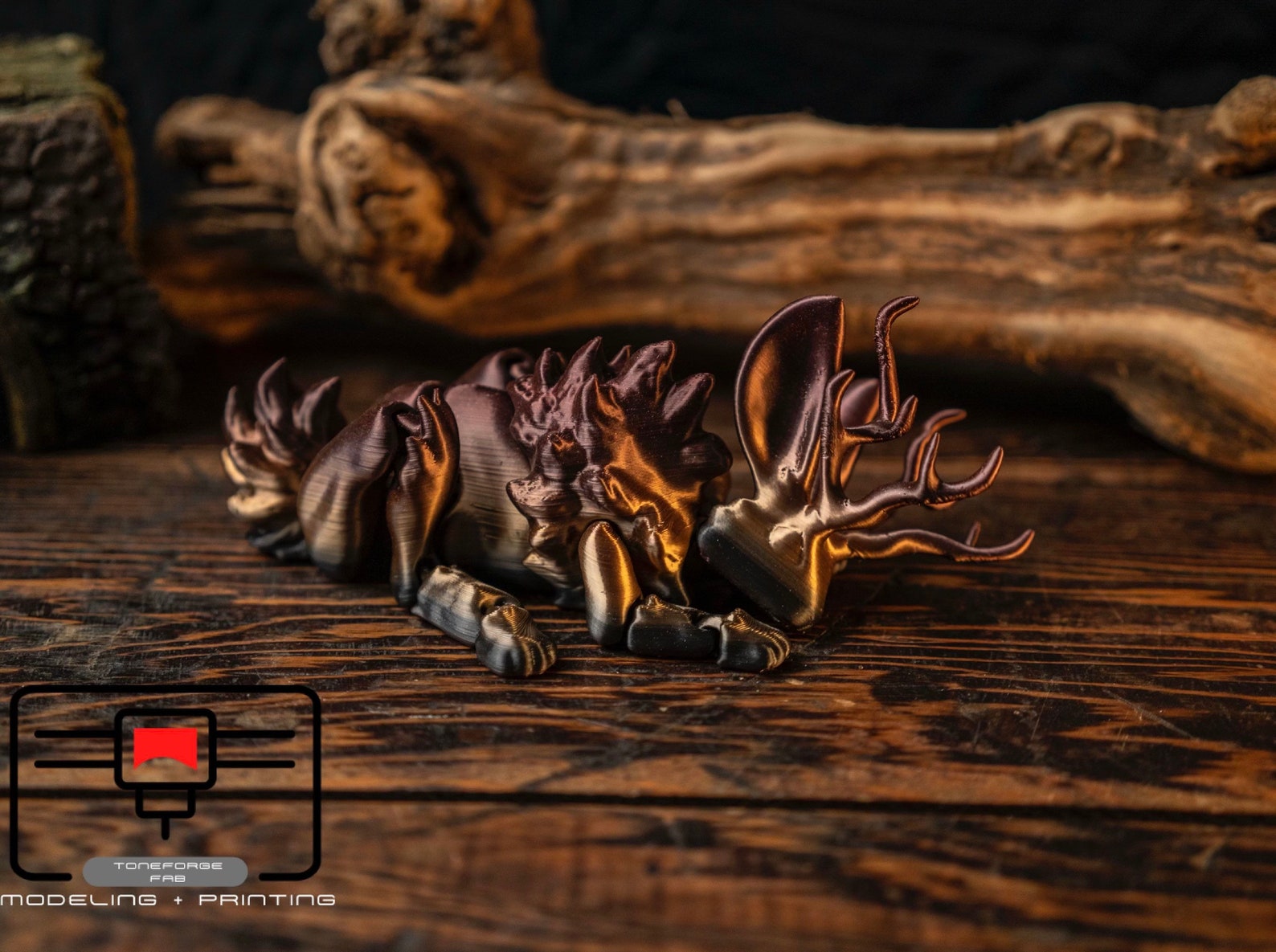 Articulated 3D Printed BIG Jackalope Fidget Toy - Etsy