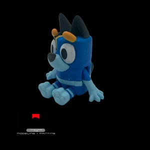 Articulated 3D Printed Uncle Stripe Blue Dog, Flexi Dog, Fidget Toy - Etsy