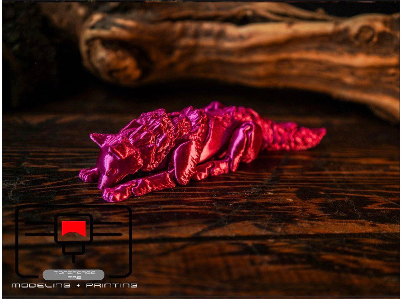Articulated 3D Printed Wolf Flexi Animal Fidget Toy - Etsy