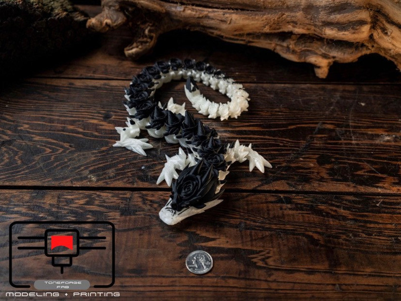 Articulated 3D Printed 24” Crystal Dragon, Flexi Dragon, Fidget Toy - Etsy