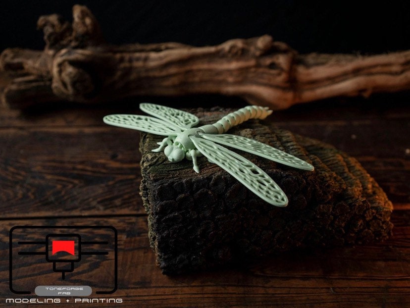 Articulated 3D Printed Dragonfly - Etsy