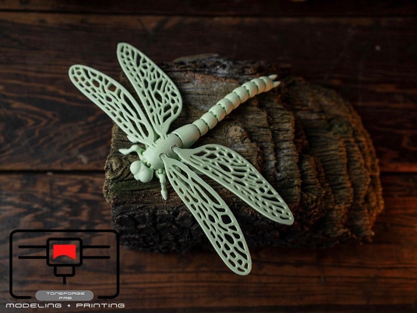 Articulated 3D Printed Dragonfly - Etsy