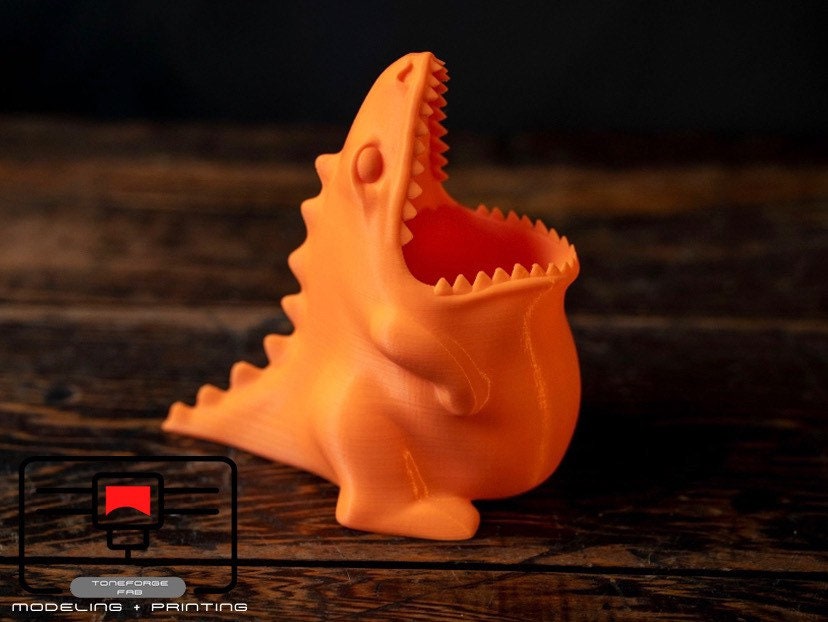 3D Printed Dino Pencil Holder - Etsy