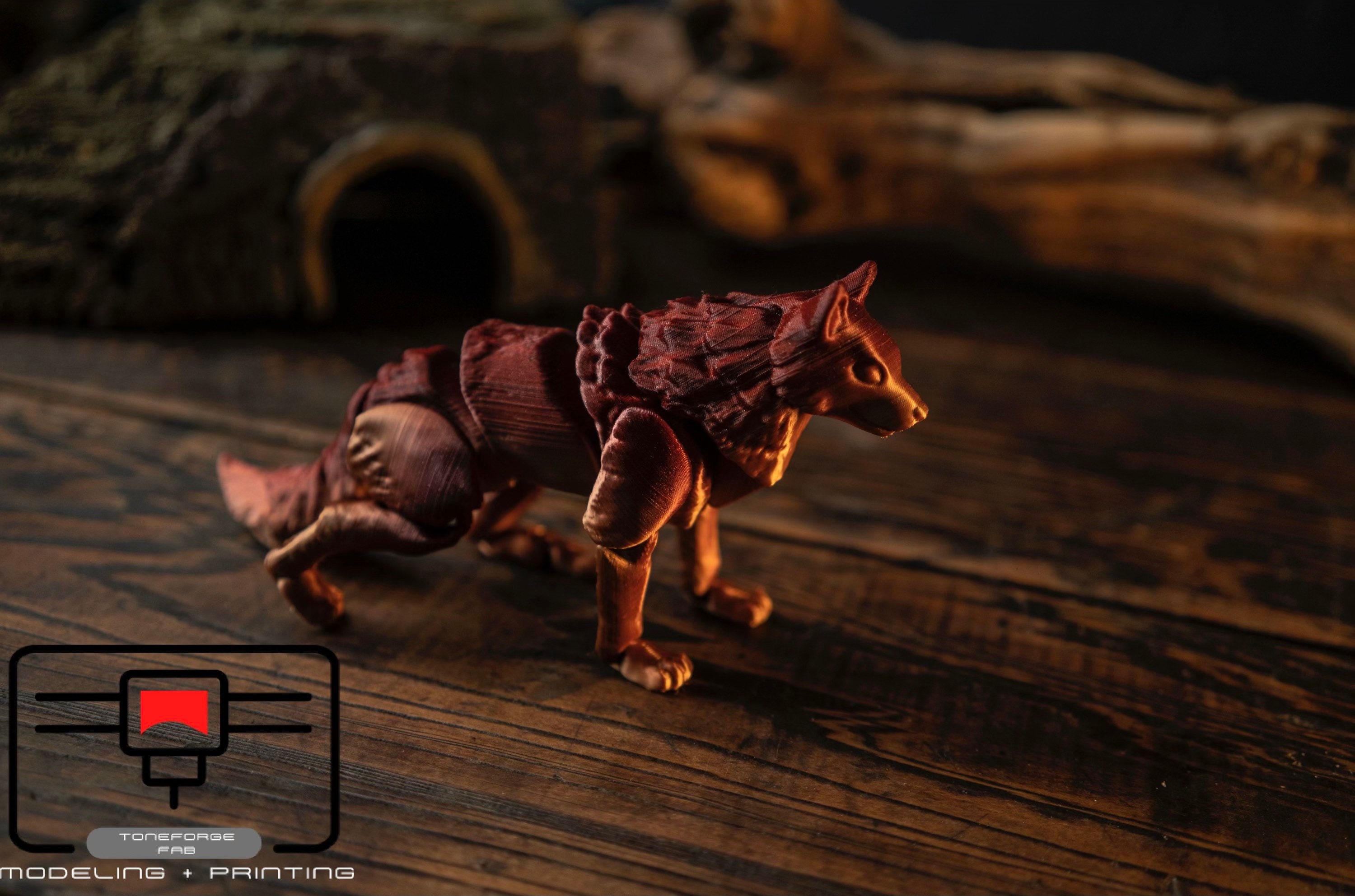 Articulated 3D Printed Wolf Flexi Animal Fidget Toy - Etsy UK