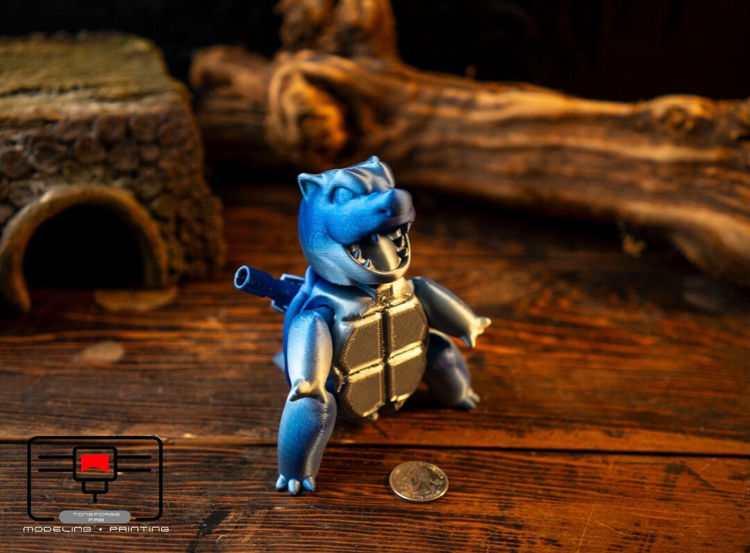 Articulated 3D Printed Blastoise Fidget Toy - Etsy