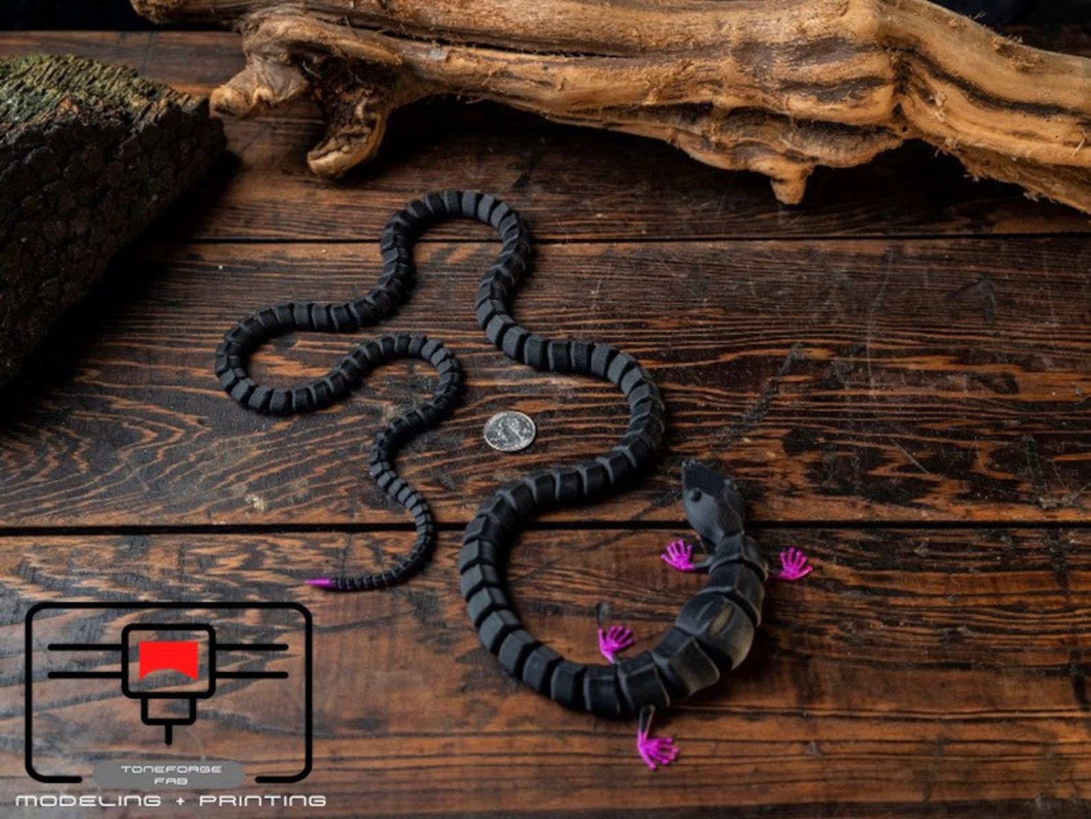 Articulated 3D Printed 42 Lizard With Long Tail - Etsy