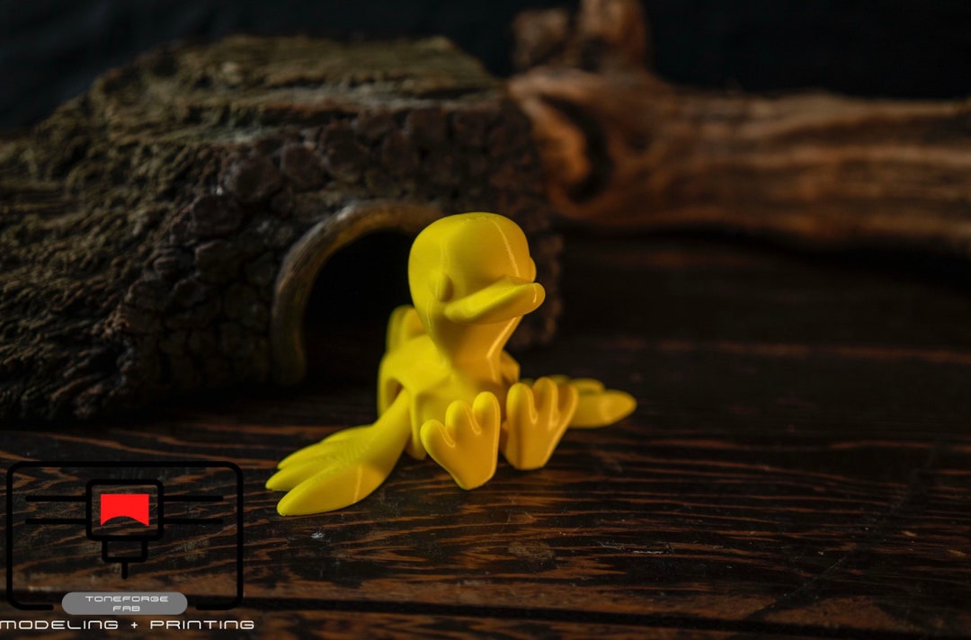 Articulated 3D Printed Flapping Duck, Flexi Animal, Fidget Toy - Etsy