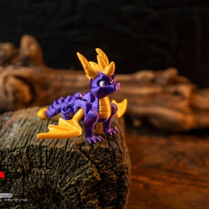 Articulated 3D Printed Spyro Dragon, Flexi Dragon, Fidget Toy - Etsy