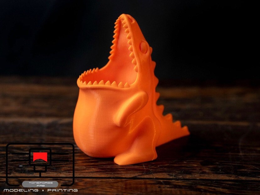 3D Printed Dino Pencil Holder - Etsy