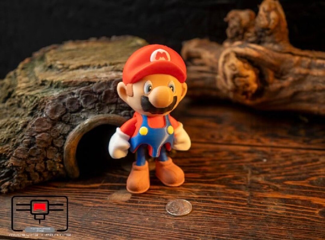 Articulated 3D Printed Mario, Flexi Game Character, Fidget Toy - Etsy