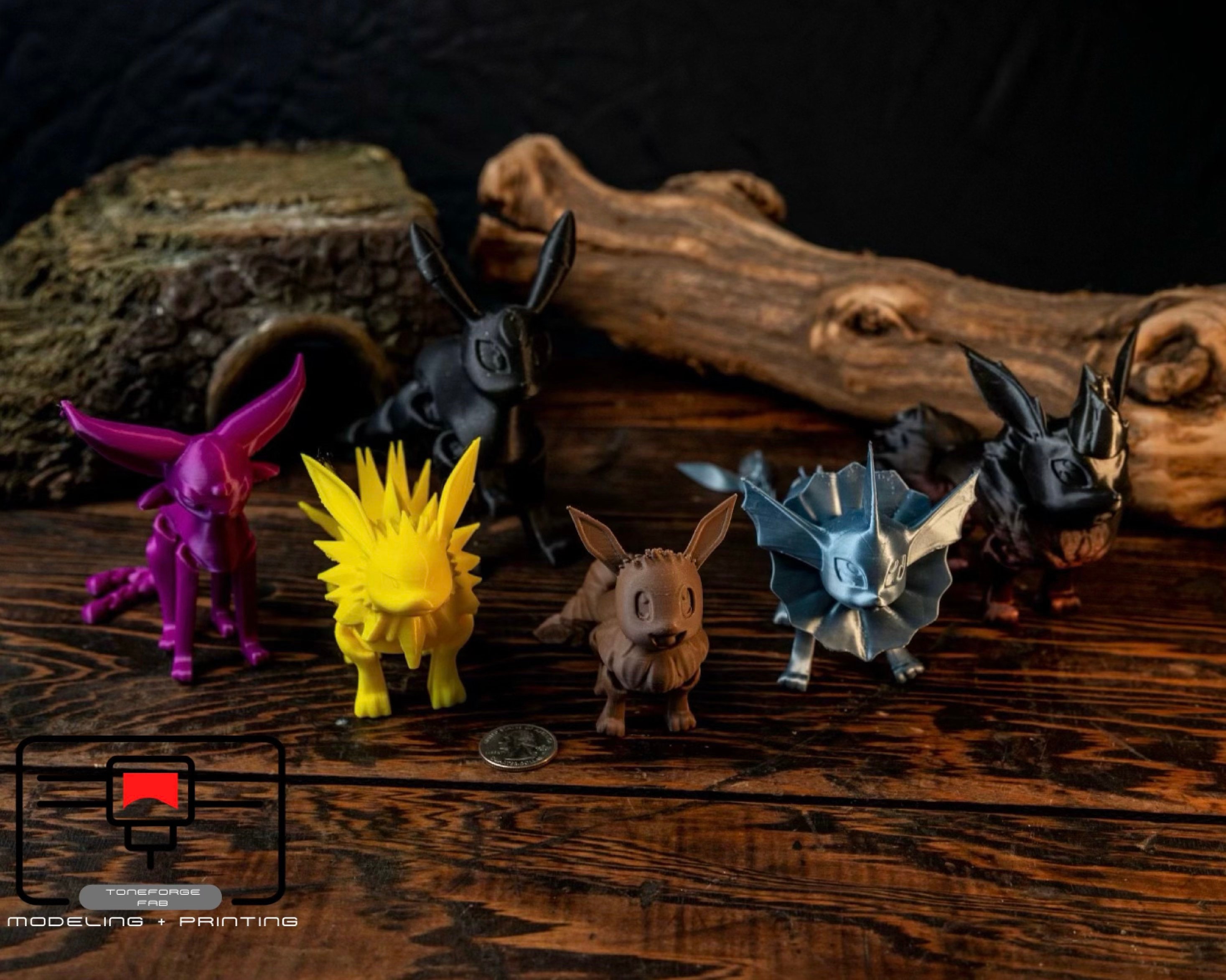 Articulated 3D Printed Eevee Evolution Set Fidget Toy - Etsy
