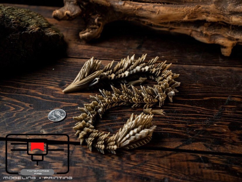 Articulated 3D Printed 20” Spade Dragon - Etsy