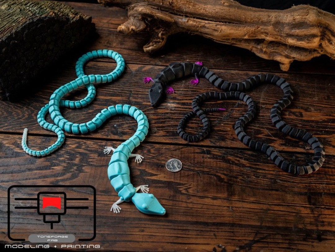 Articulated 3D Printed 42” Lizard With Long Tail - Etsy