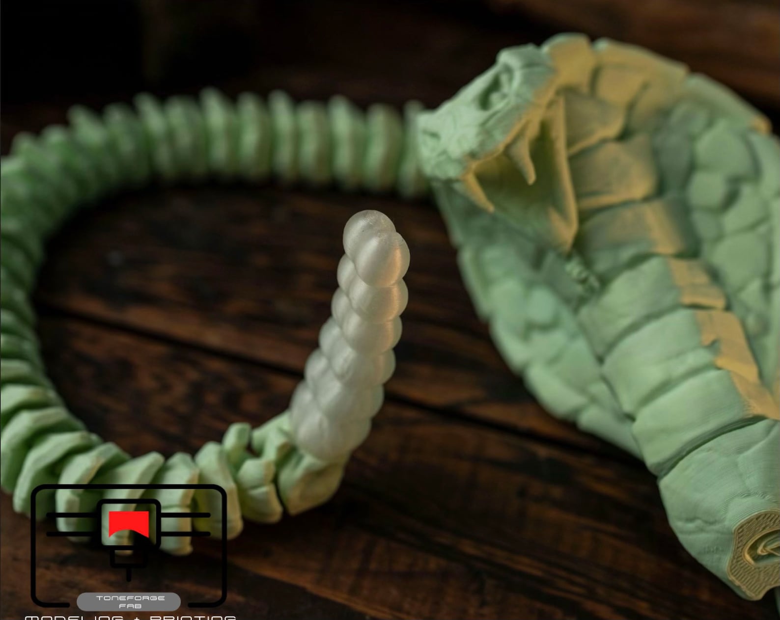 Articulated 3D Printed King Cobra Toy - Etsy