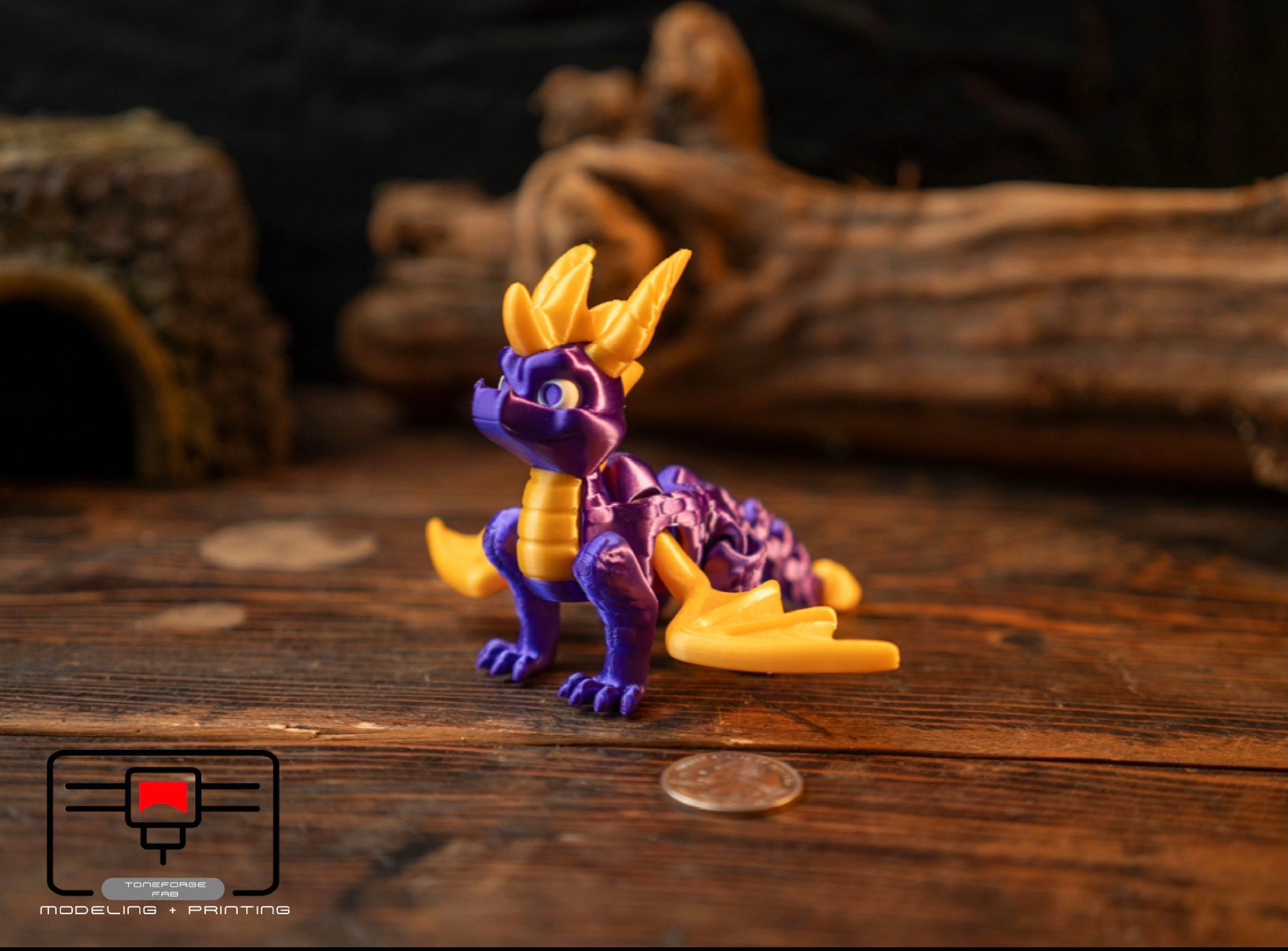 Articulated 3D Printed Spyro Dragon, Flexi Dragon, Fidget Toy - Etsy