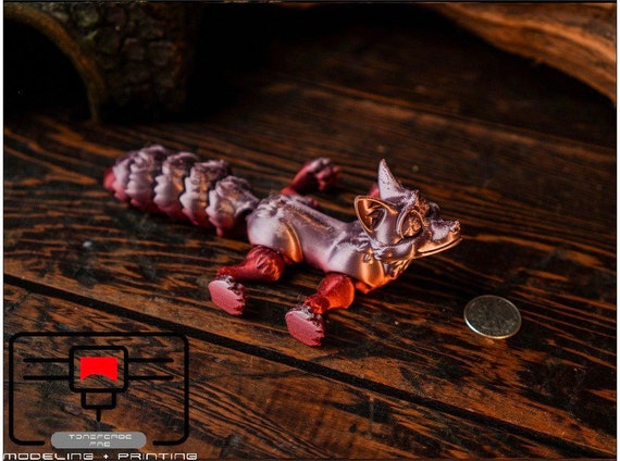 Articulated 3D Printed Fox Flexi Animal Fidget Toy - Etsy