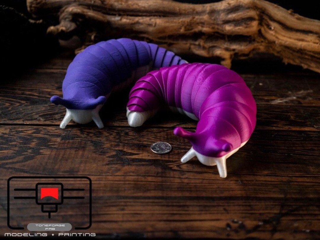 Articulated 3D Printed 12” Huge Sensory Slug - Etsy