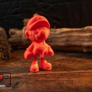 Articulated 3D Printed Mario, Flexi Game Character, Fidget Toy - Etsy