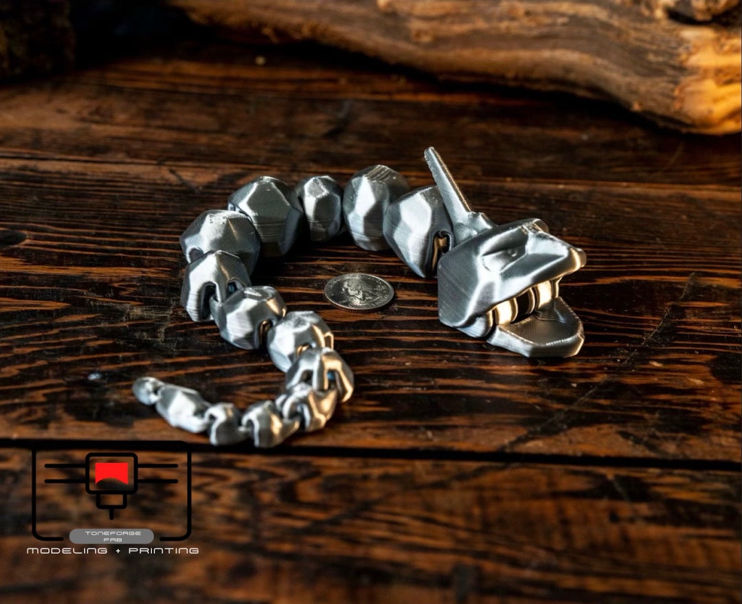 Articulated 3D Printed Onix Fidget Toy - Etsy