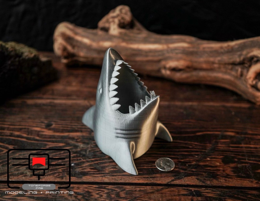 3d Printed Shark Pencil Holder Fidget Toy - Etsy