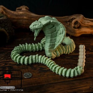 Articulated 3D Printed King Cobra Toy - Etsy