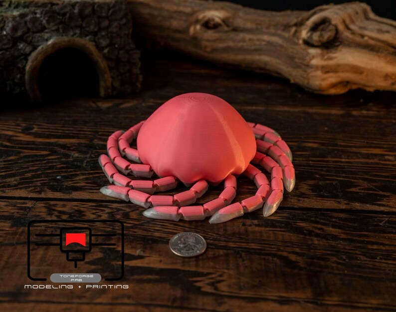 Articulated 3D Printed Jellyfish Fidget Toy - Etsy
