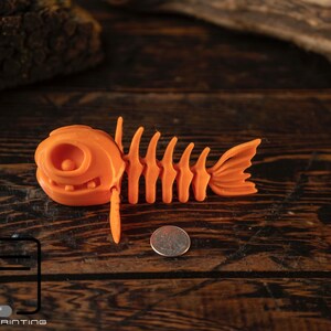 Articulated 3D Printed Skeleton Fish, Flexi Animal, Fidget Toy - Etsy