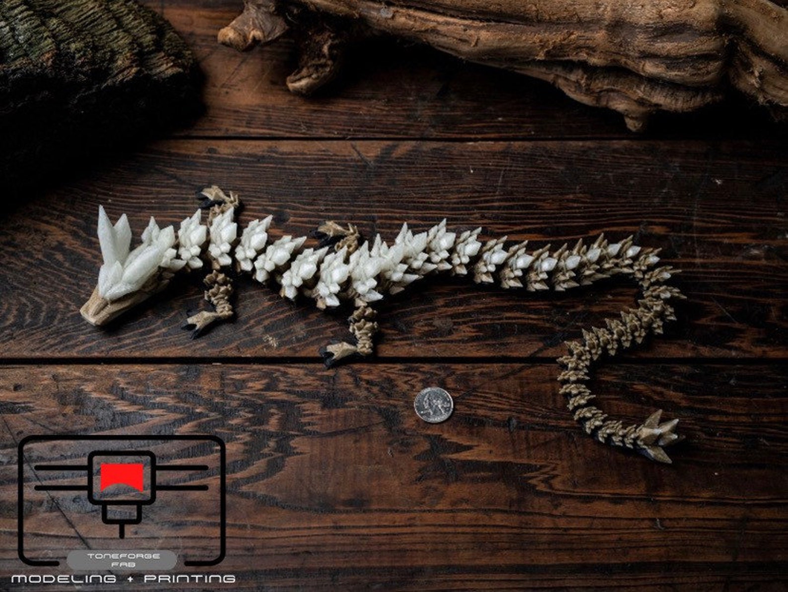 Articulated 3D Printed 24” Crystal Dragon, Flexi Dragon, Fidget Toy - Etsy