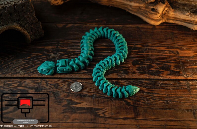 Articulated 3D Printed Snake With Moving Jaw Flexi Animal - Etsy