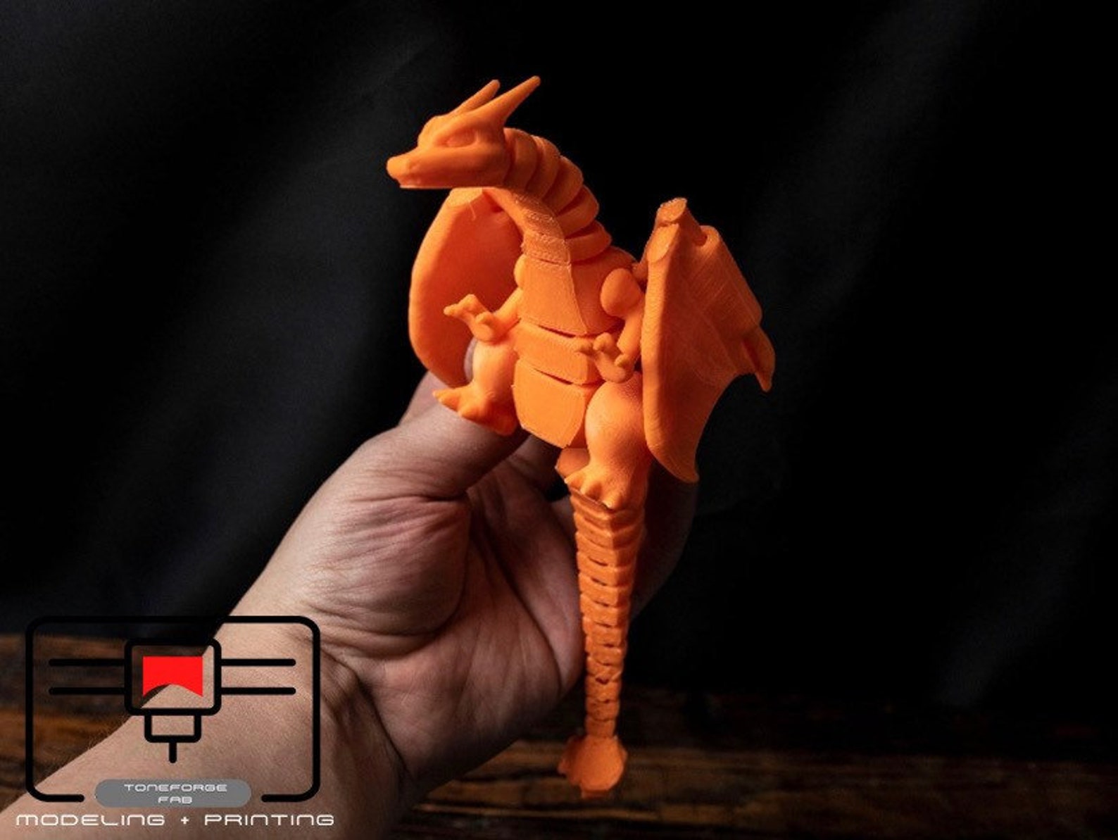 Articulated 3D Printed Charizard Fidget Toy - Etsy