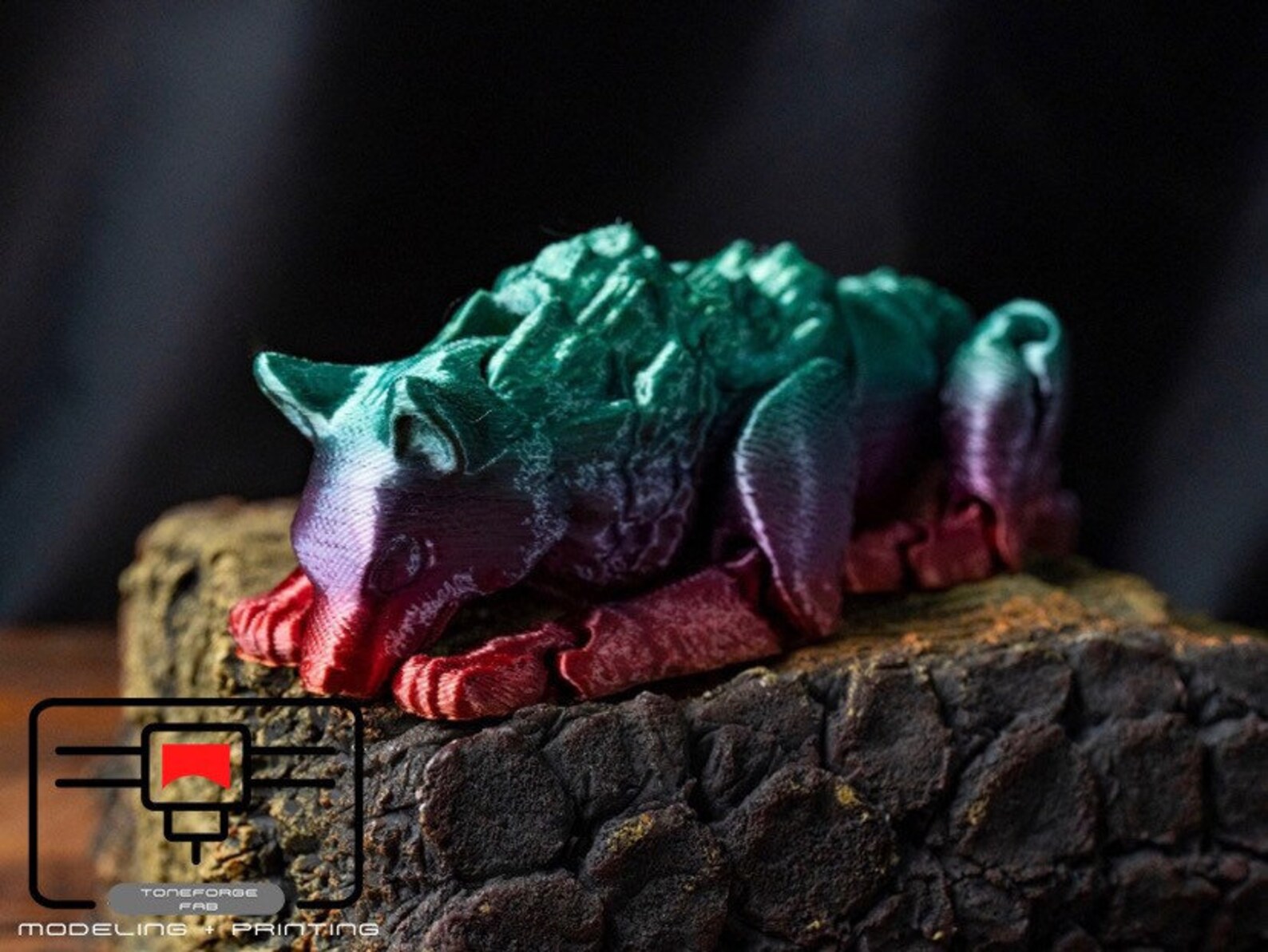 Articulated 3D Printed Wolf Flexi Animal Fidget Toy - Etsy