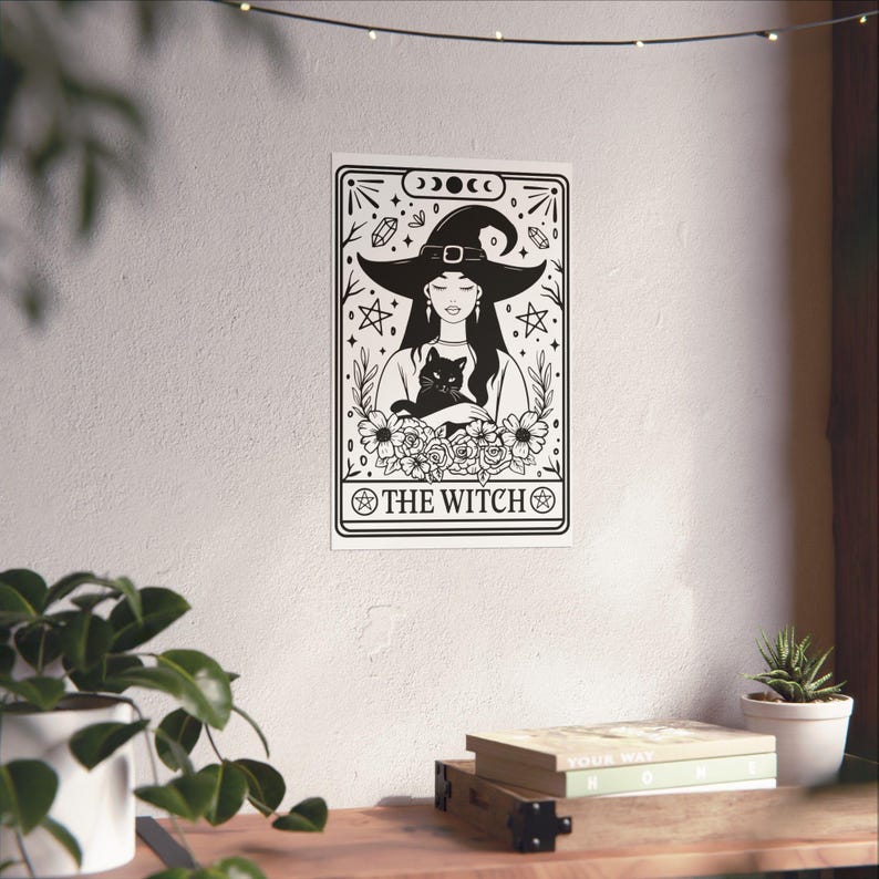 Vertical Posters, the Witch Tarot Card Matte Poster, Tarot Reader Wall ...