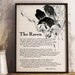 The Raven Edgar Allan Poe Poem Poster Print Raven Poetry Wall Art Decor ...