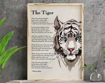 The Tiger Poem - Etsy UK