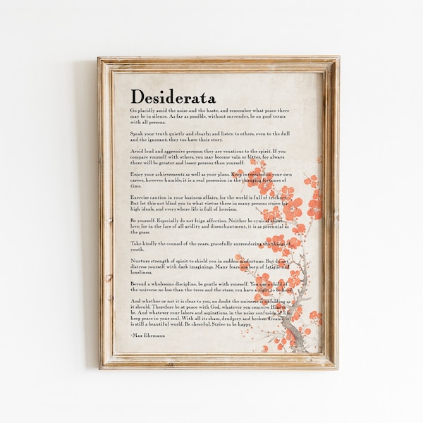 Desiderata - Etsy