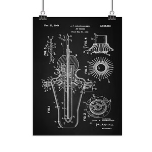 PRINTABLE Vintage Jet Engine Patent Poster - Aerospace Engineer ...