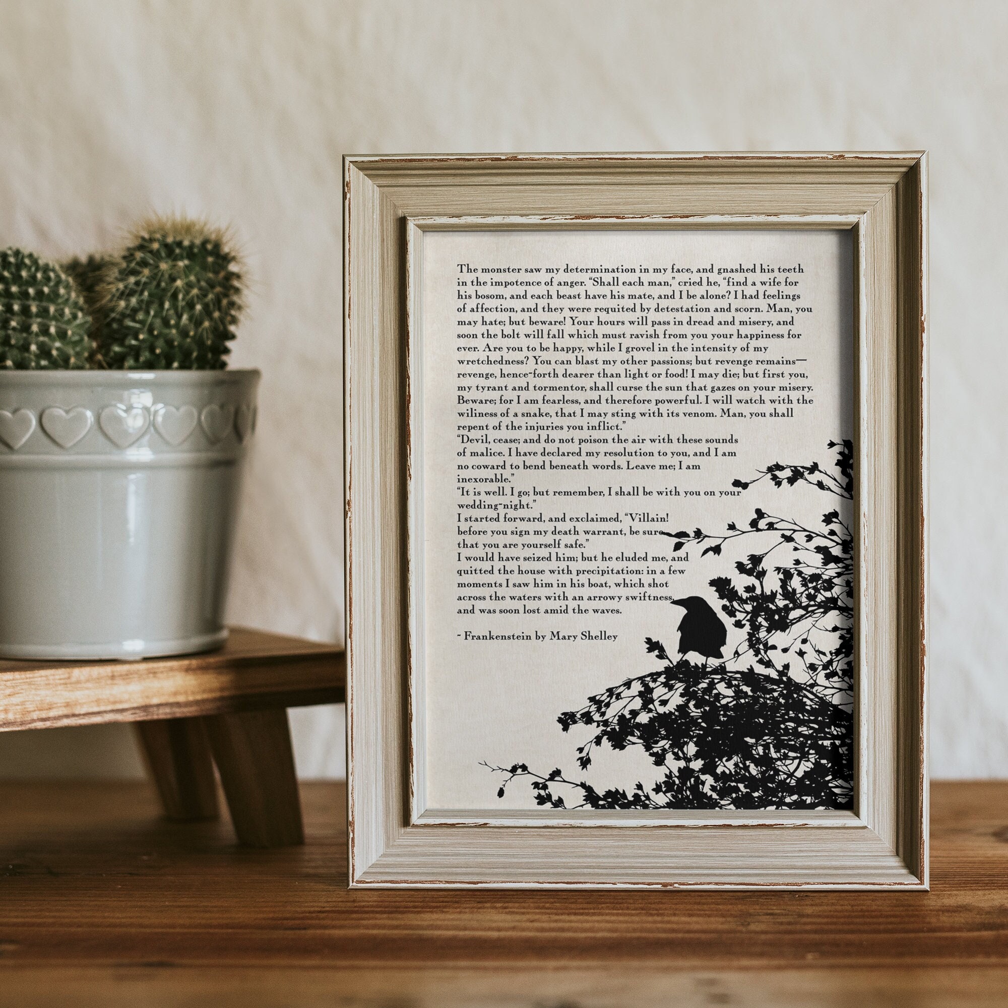 PRINTABLE Frankenstein Quote Print - Gothic Horror Literature Poster ...
