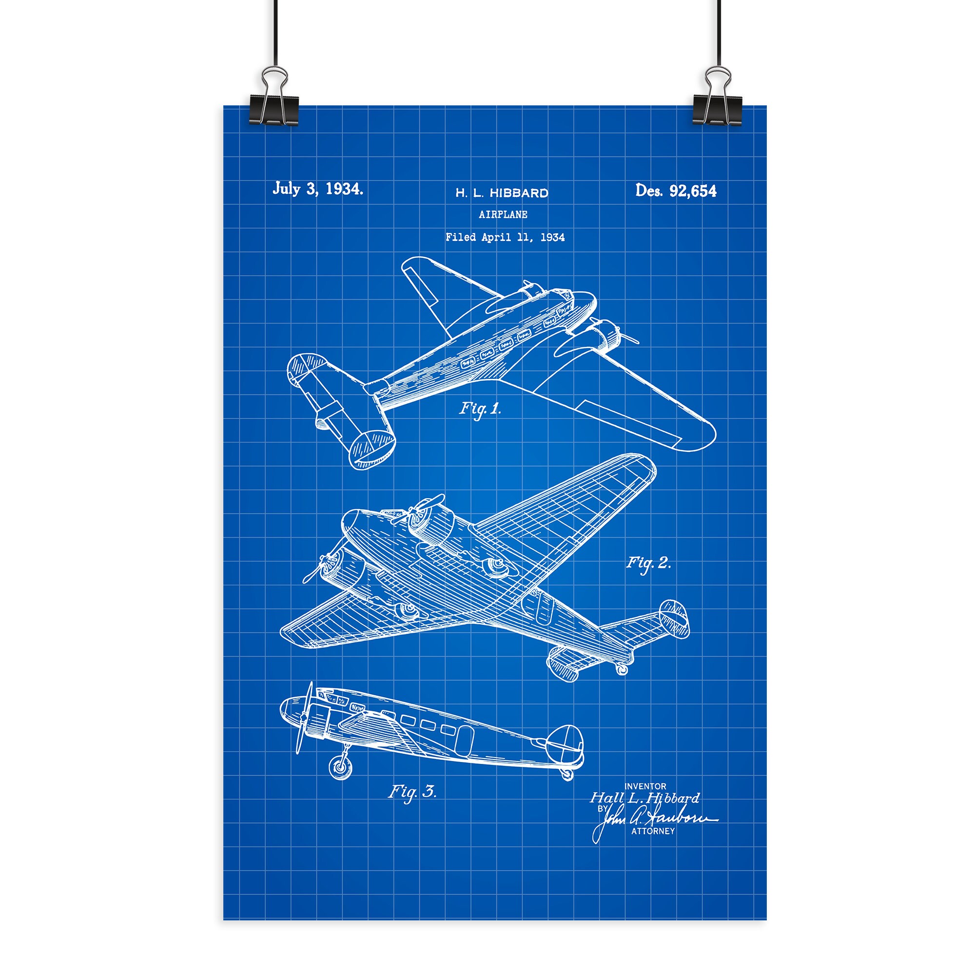 PRINTABLE Vintage Plane Patent Poster - Rustic Antique Wall Art ...
