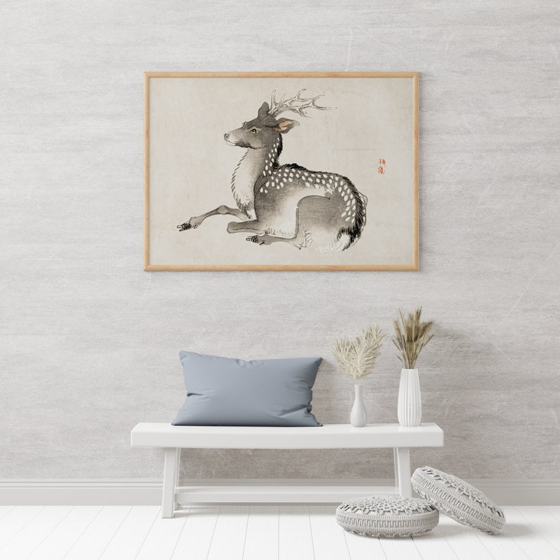 PRINTABLE Rustic Deer Elk Poster - Vintage Western Farmhouse Animal ...