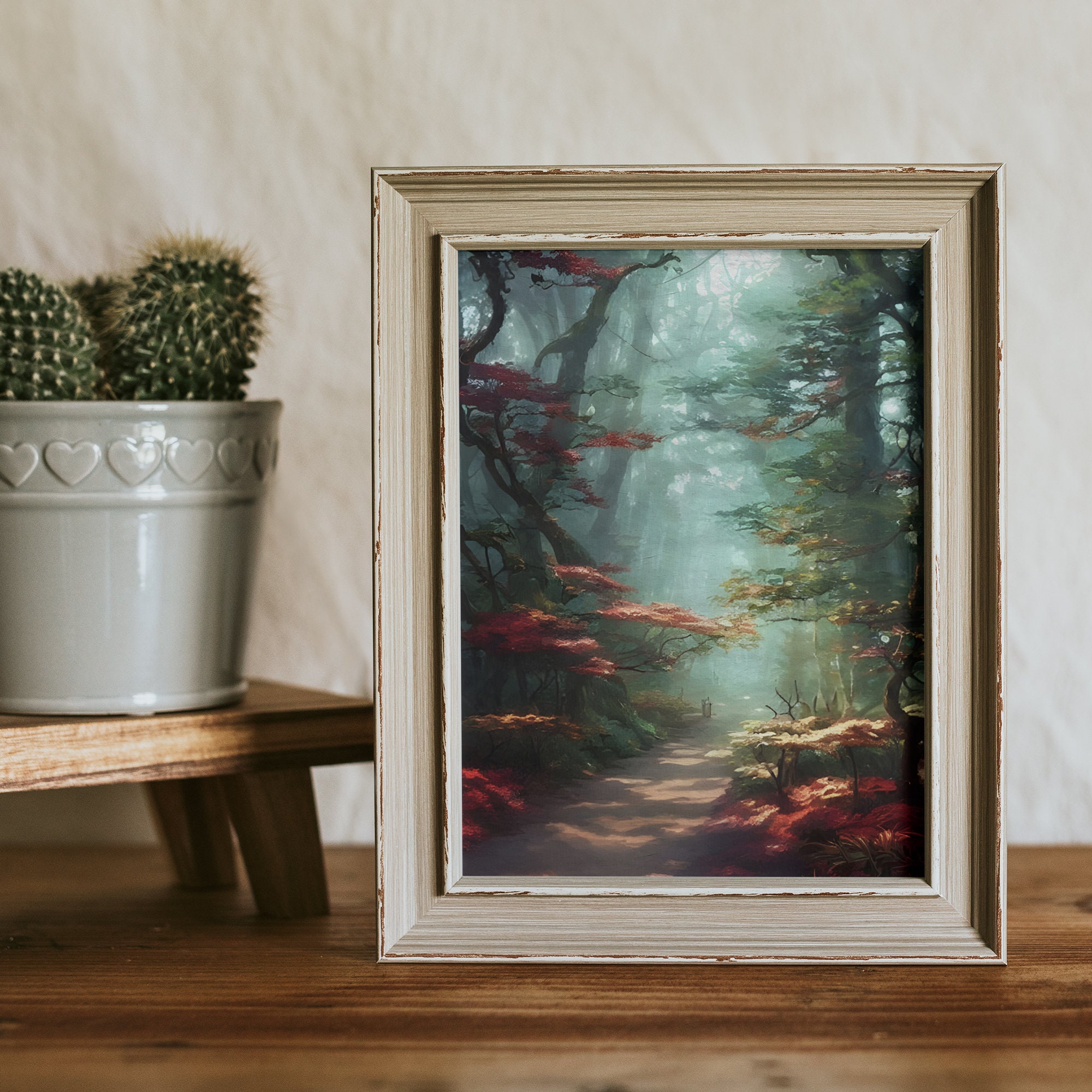 PRINTABLE Dark Moody Forest Print Vintage Cottagecore Mystical Witchy ...