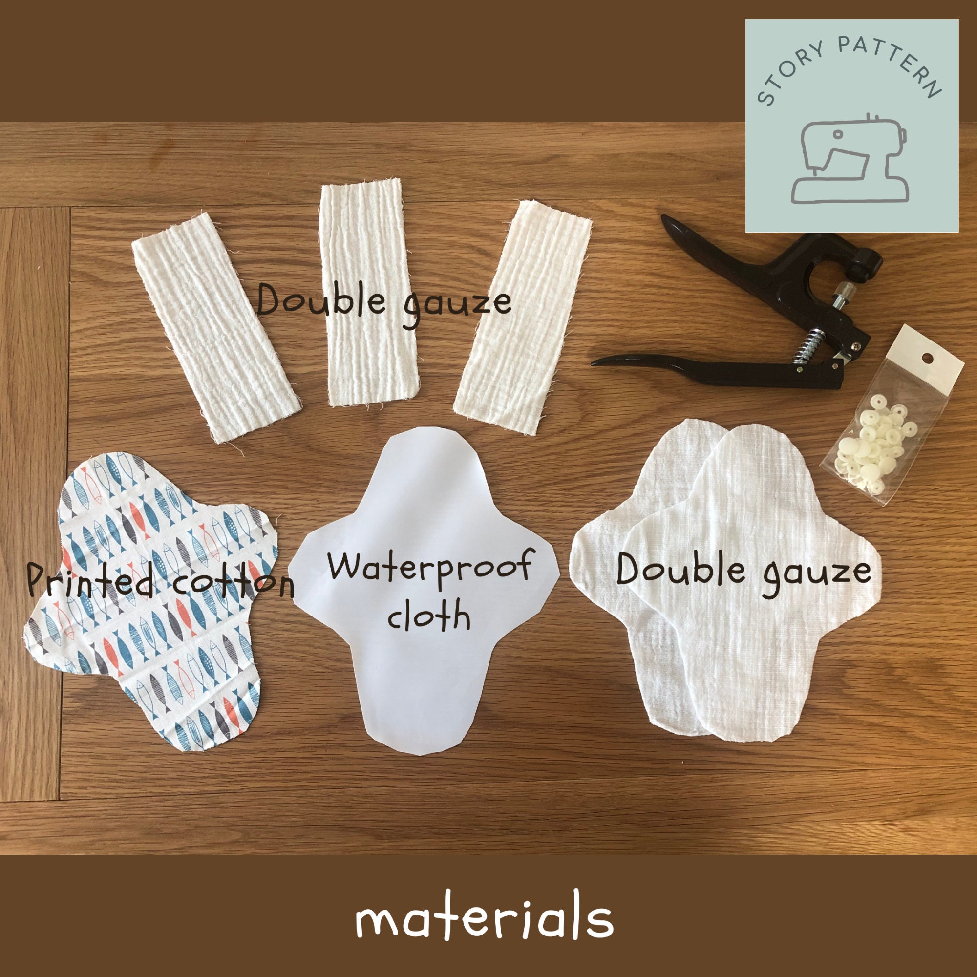 Cloth Pad Sewing Pattern / PDF Pattern / Period Pad / Liner,s,m,l,xl 5 ...